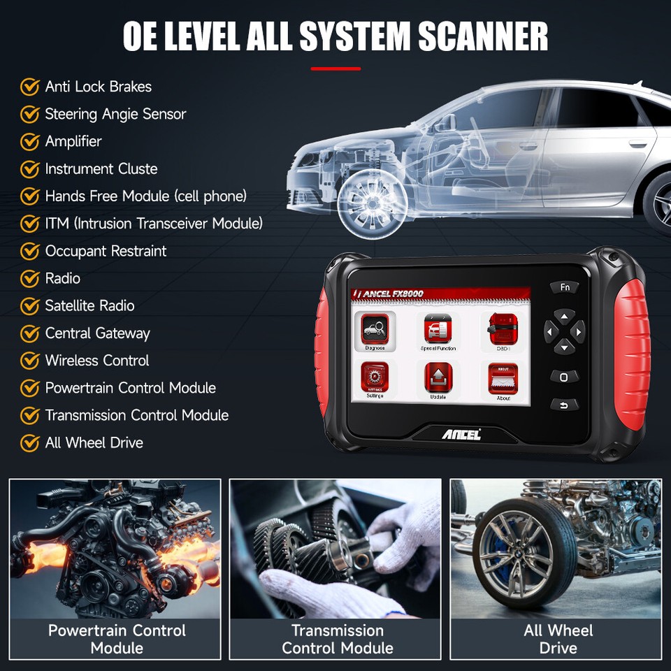 ANCEL FX8000 Car All System OBD2 Scanner Diagnostic Scan Tool Oil EPB ...