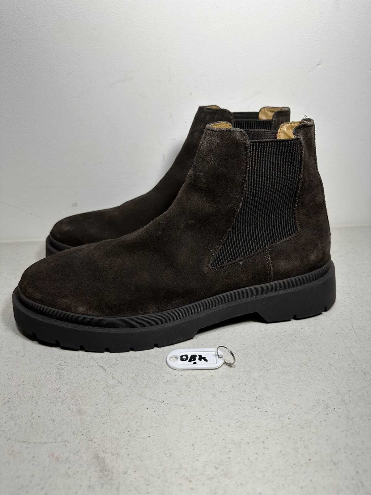 ZARA dark chocolate brown suede ankle pull-on boots m… - Gem