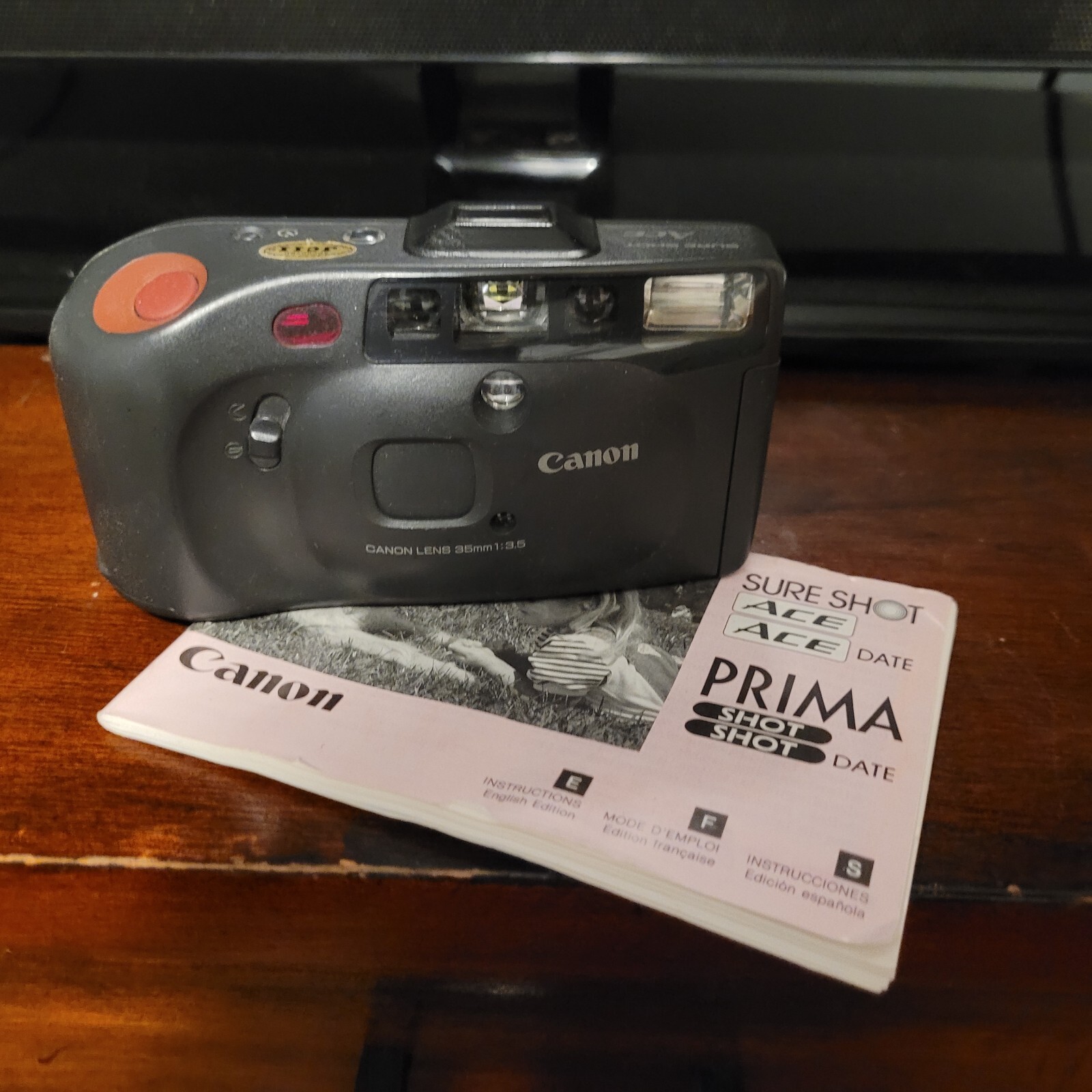 Canon PRIMA Shot Date(Sure Shot ACE) 35mm Film Camera Point Shoot ...