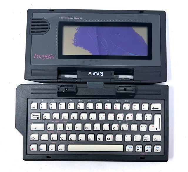 Atari Portfolio Palmtop 1989 1st Hand Computer Hpc-004 32 Gigabite Card ...