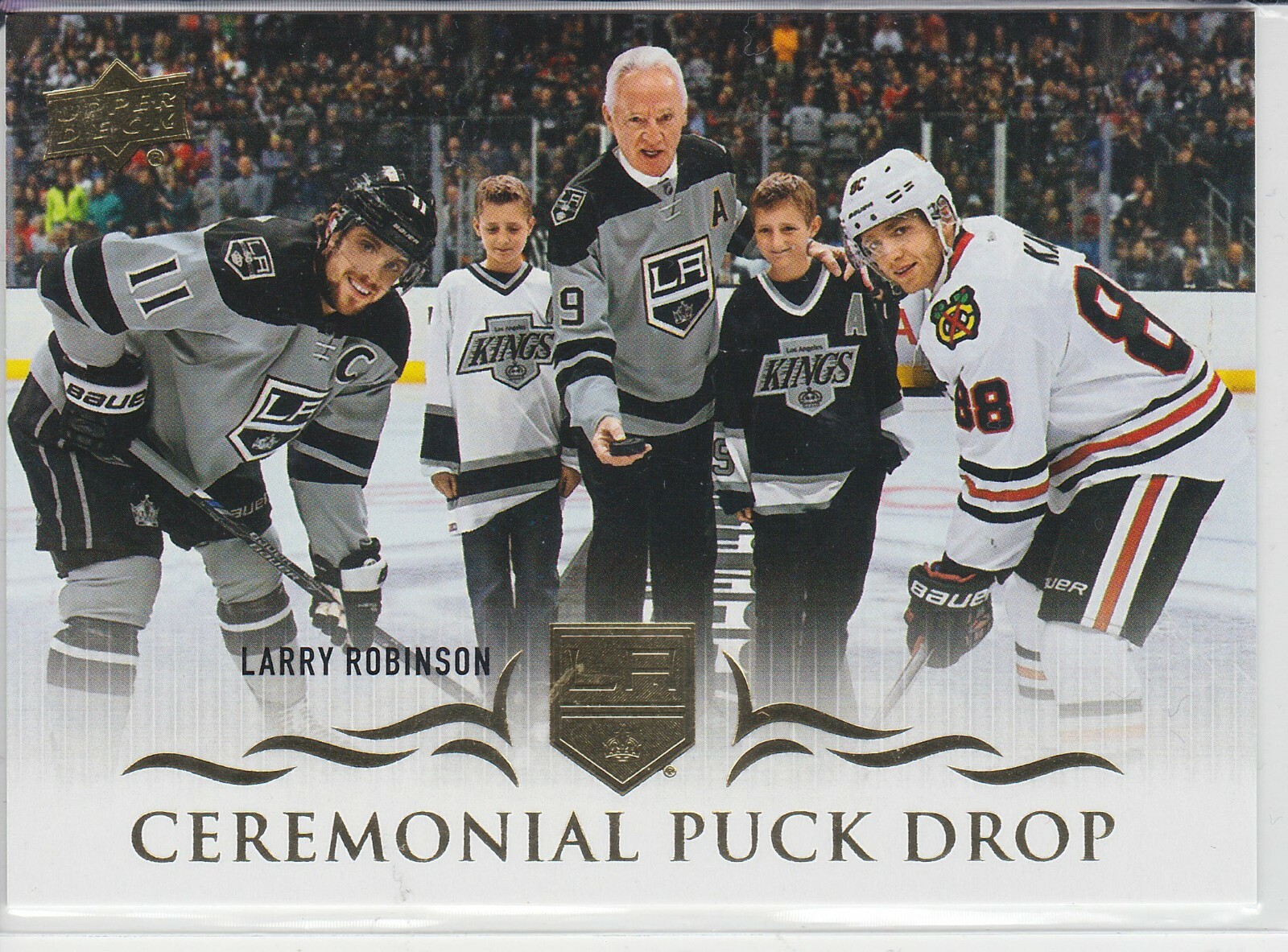 2018-19 Upper Deck Series 1 Ceremonial Puck Drop #CPD-8 Larry Robinson ...