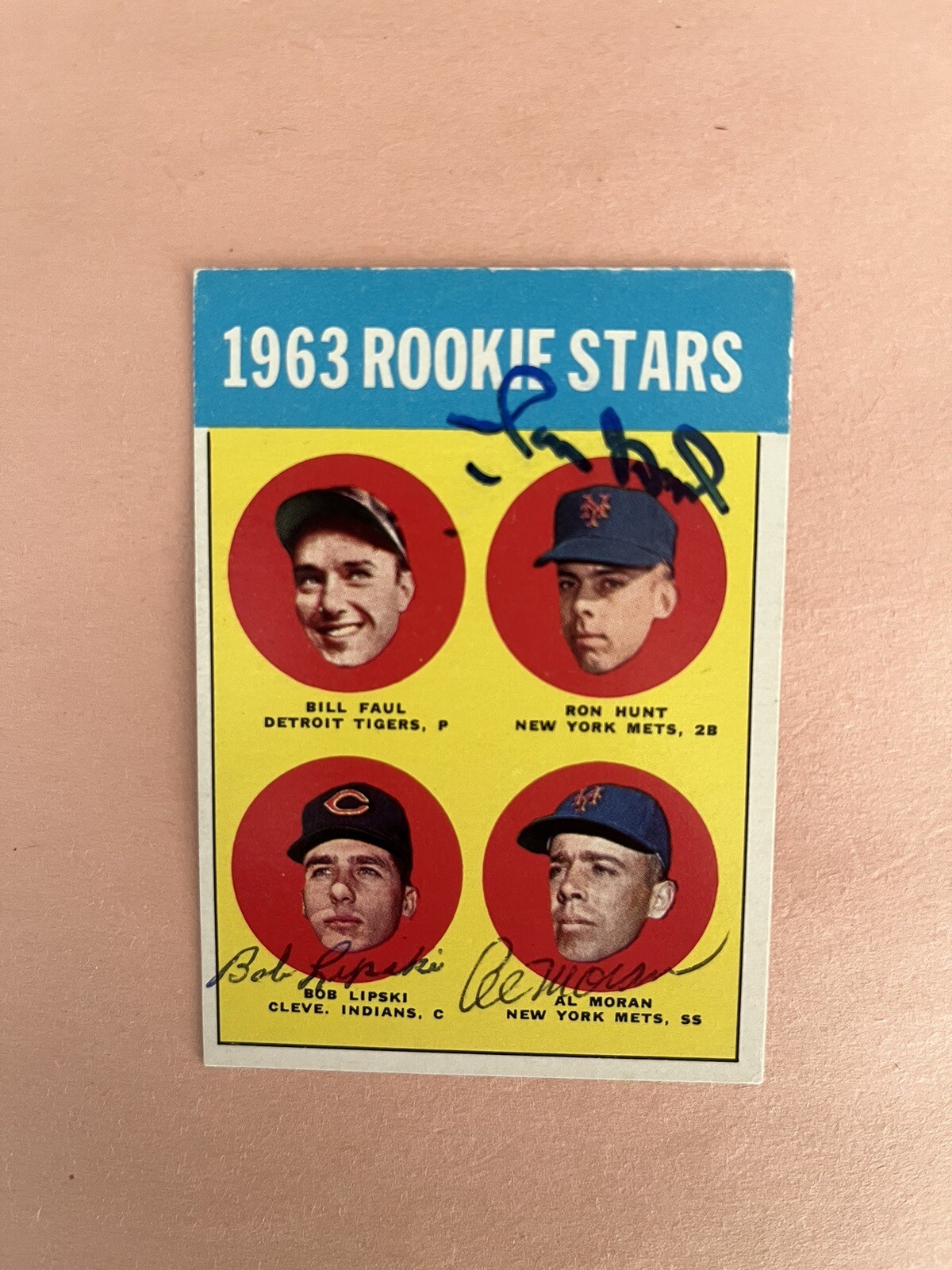 1963 Topps #558 1963 Rookie Stars Ron Hunt, Bob Lipski, Al Moran ...
