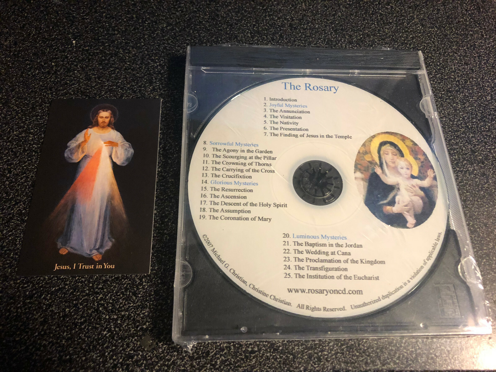 1 Divine Mercy (How to Pray) Bookmark + 20 Decades of the Rosary (Audio ...