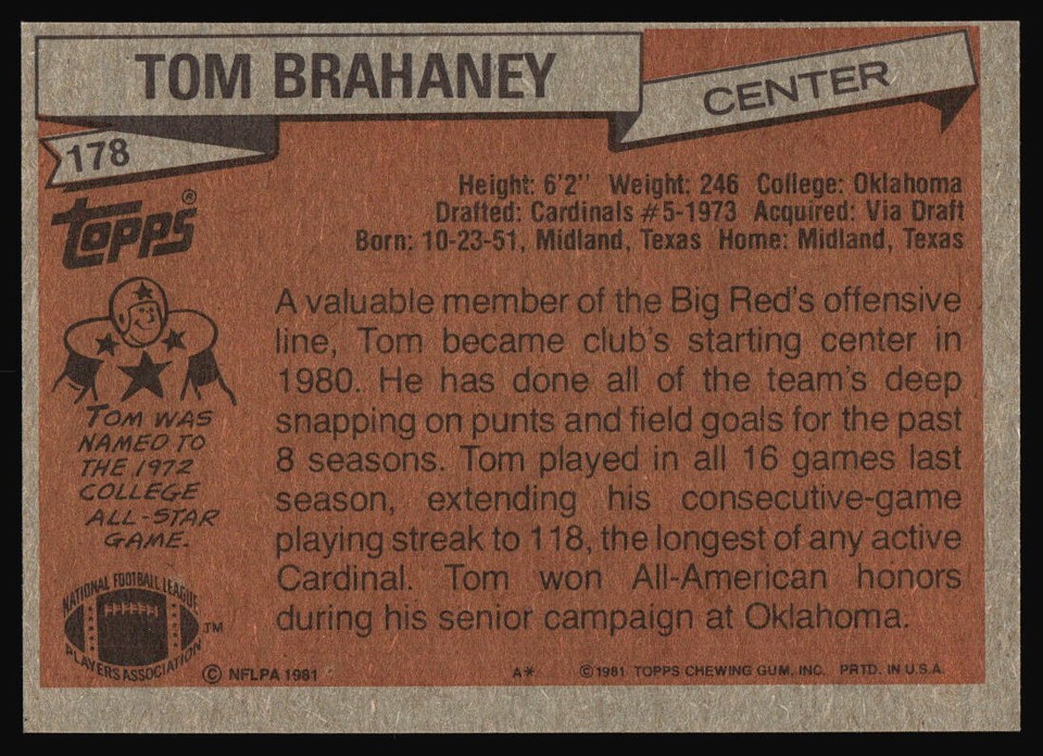 1981 Topps Tom Brahaney Rookie #178 St. Louis Cardinals | eBay