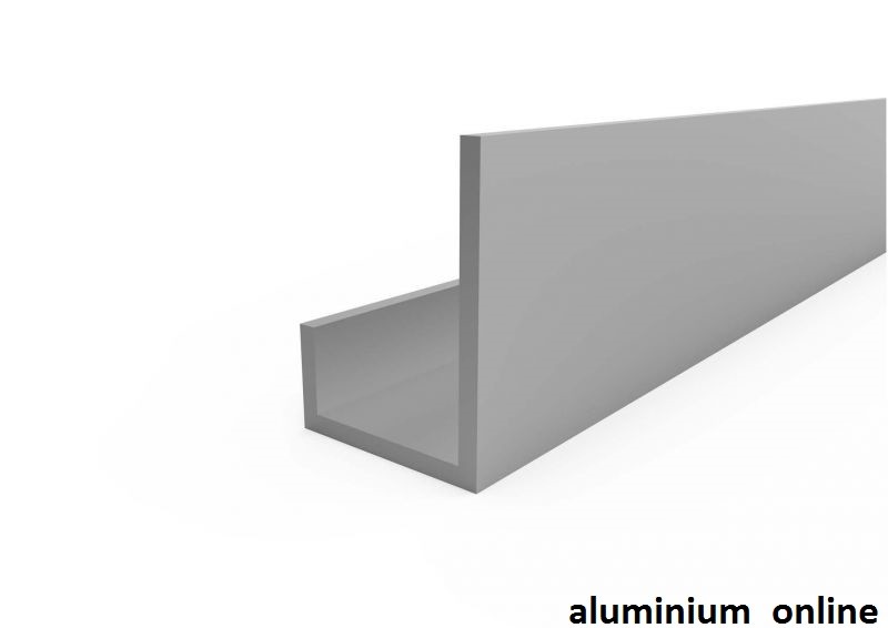 ALUMINIUM CHANNEL UNEQUAL U PROFILE 13mm and 20mm internal measurements ...