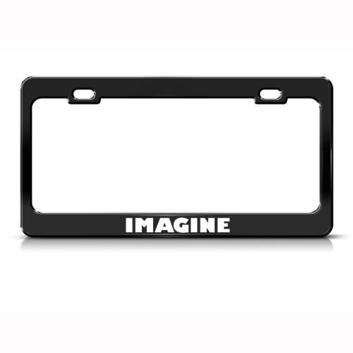 Metal License Plate Frame Imagine Car Accessories Chrome | eBay