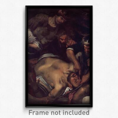 Gioacchino Assereto - The Philistines Gouging out Samson's Eyes Print ...