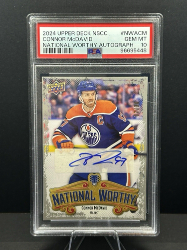 2024 Upper Deck NSCC Connor McDavid National Worthy Auto /30 PSA 10 POP ...