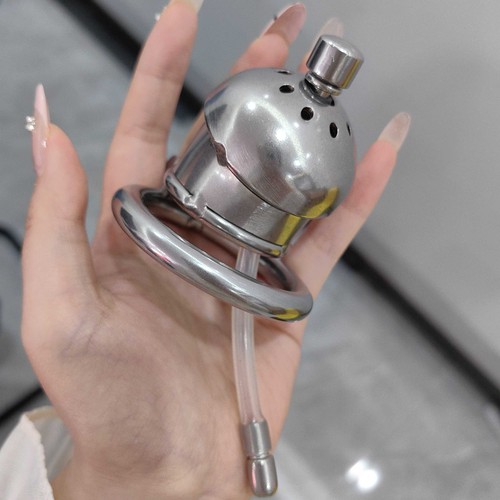 Male 40/45/50mm Stainless Steel Chastity Belt with Tube Penis Cage Ring ...