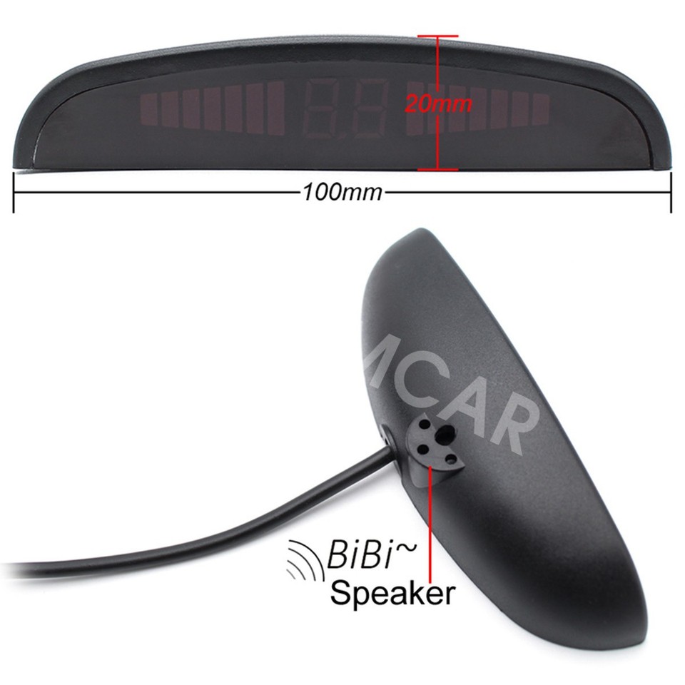 Auto Reverse Backup Radar Detector System LED Display Monitor Car ...