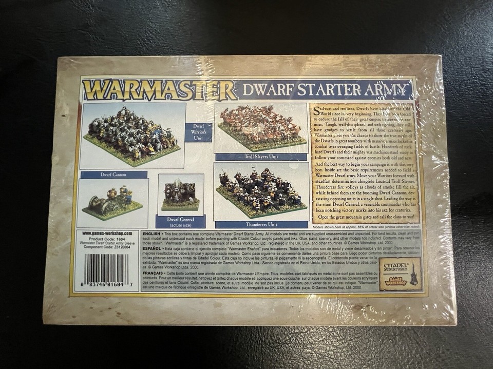 Warmaster Dwarf Starter Army Sealed NIB OOP Metal Pewter Games Workshop ...