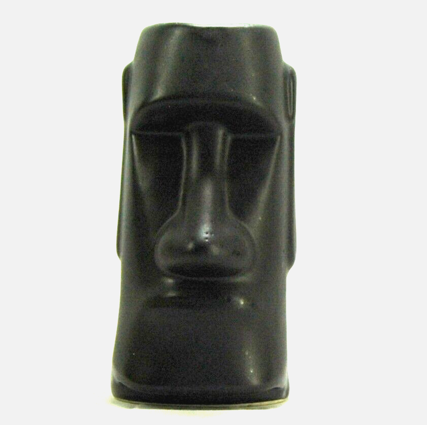BLACK MOAI TIKI GUY 7" Mug No Damage EASTER ISLAND HEAD NICE Perfect ...