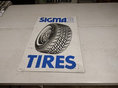 Vintage 1980's 36x24" SSA Sigma Tires Sign Stout Industries | eBay
