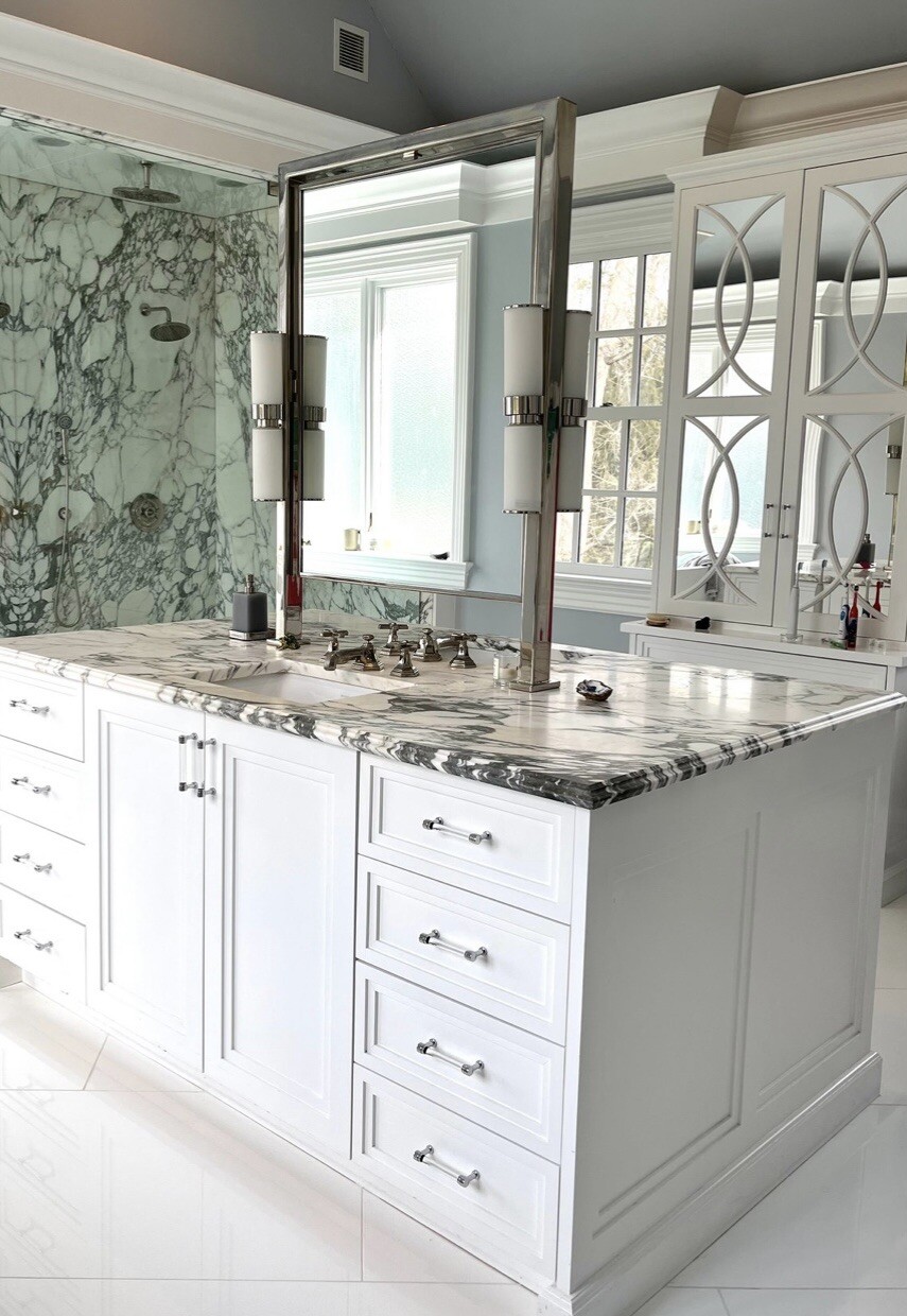 Urban Archeology Style Double Sided Vanity Mirror, Polished silver ...