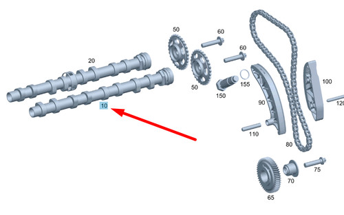 NEW MERCEDES-BENZ W906 INLET CAMSHAFT A6510500200 NO IMPORT DUTIES TO ...
