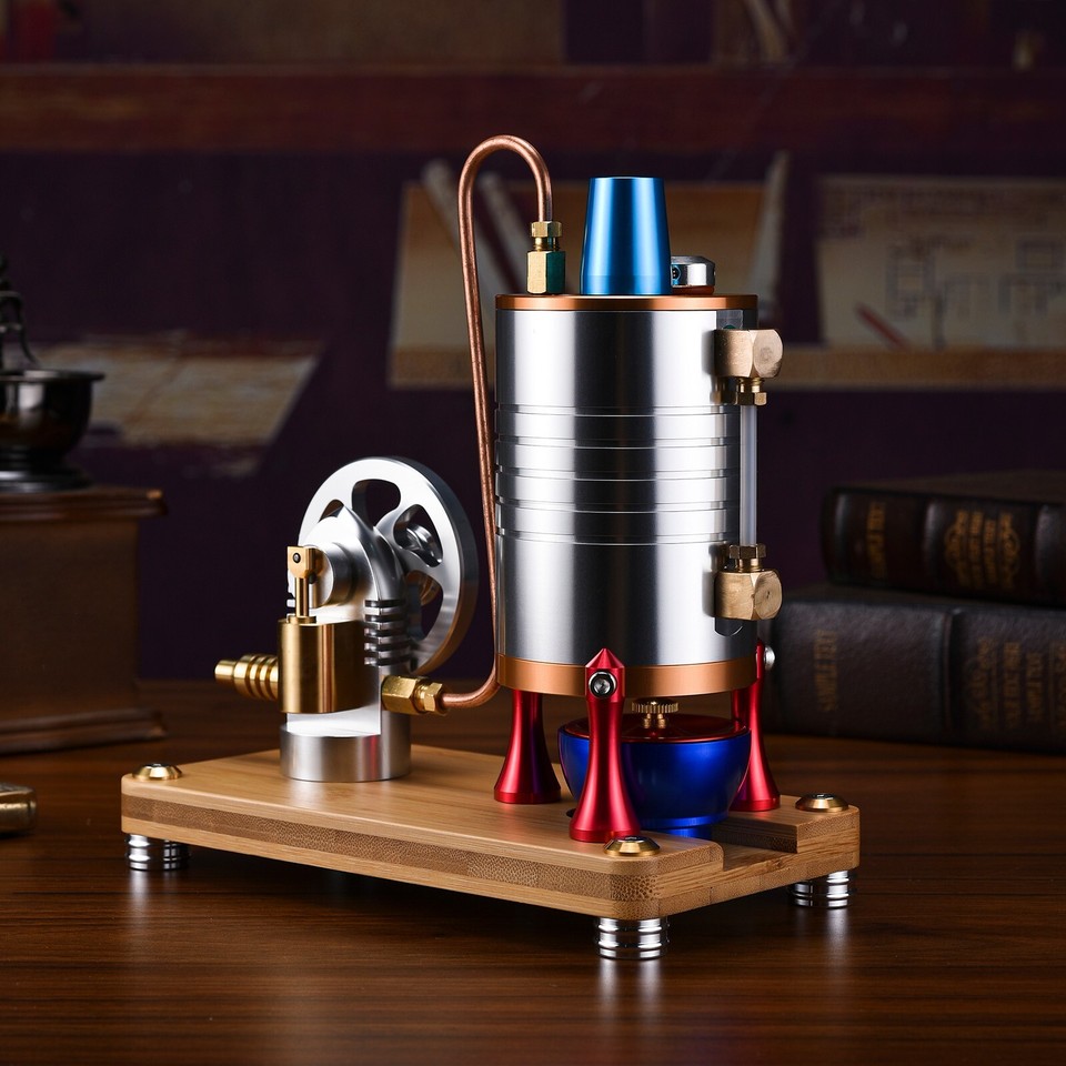 Retro Live Steam Engine Model With 167ML Boiler DIY Mechanical ...