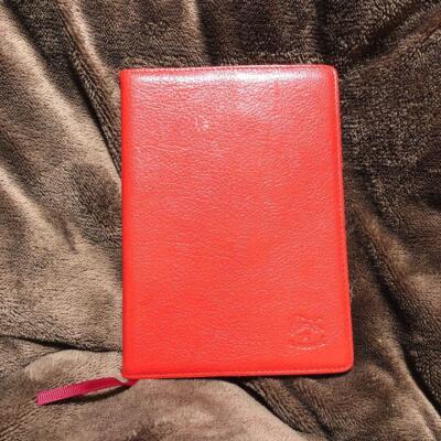 IL BISONTE Notebook Cover H17.5 W12.5 Red Japan No Accessories Used | eBay