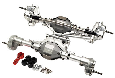 NHX RC Alum Complete Portal Axle Set Silver 313mm Wheelbase : SCX10 III ...