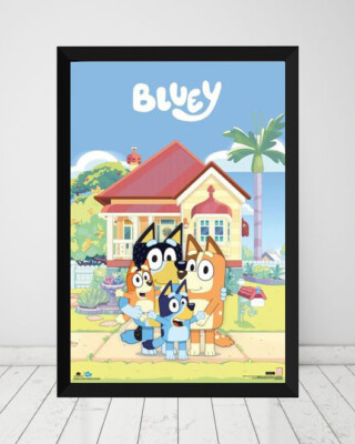 Bluey *Framed* Large Poster (90cm x 60cm) Ready to Hang | eBay Australia