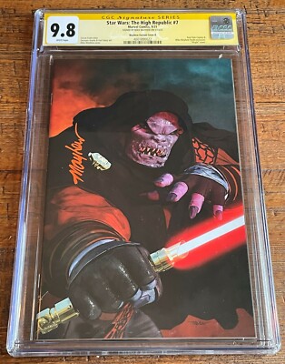 STAR WARS HIGH REPUBLIC 7 CGC SS 9.8 MIKE MAYHEW 1st DARTH KRALL VIRGIN ...