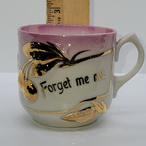 Vintage German Lusterware "Forget Me Not" Teacup READ | eBay