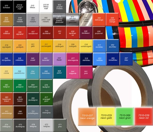 €0,99/m Zierstreifen Seitenstreifen Auto RAL Farben, Boot, 10m lang 3 ...