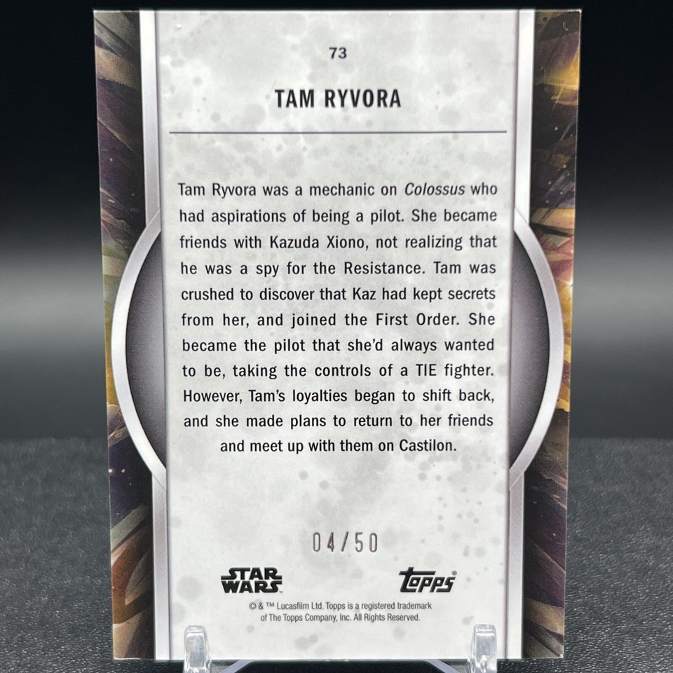 Tam Ryvora 73 04/50 2022 Masterwork Topps Star Wars Card | eBay