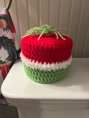Handmade Holiday Grinch Green Spare Toilet Paper Roll Cover Knit Bath ...