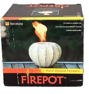 Firepot Hand Glazed Ceramic Barcelona White | eBay