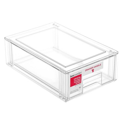 Box Sweden Crystal Stackable Organiser Drawer 32cm w/ Handle Storage ...