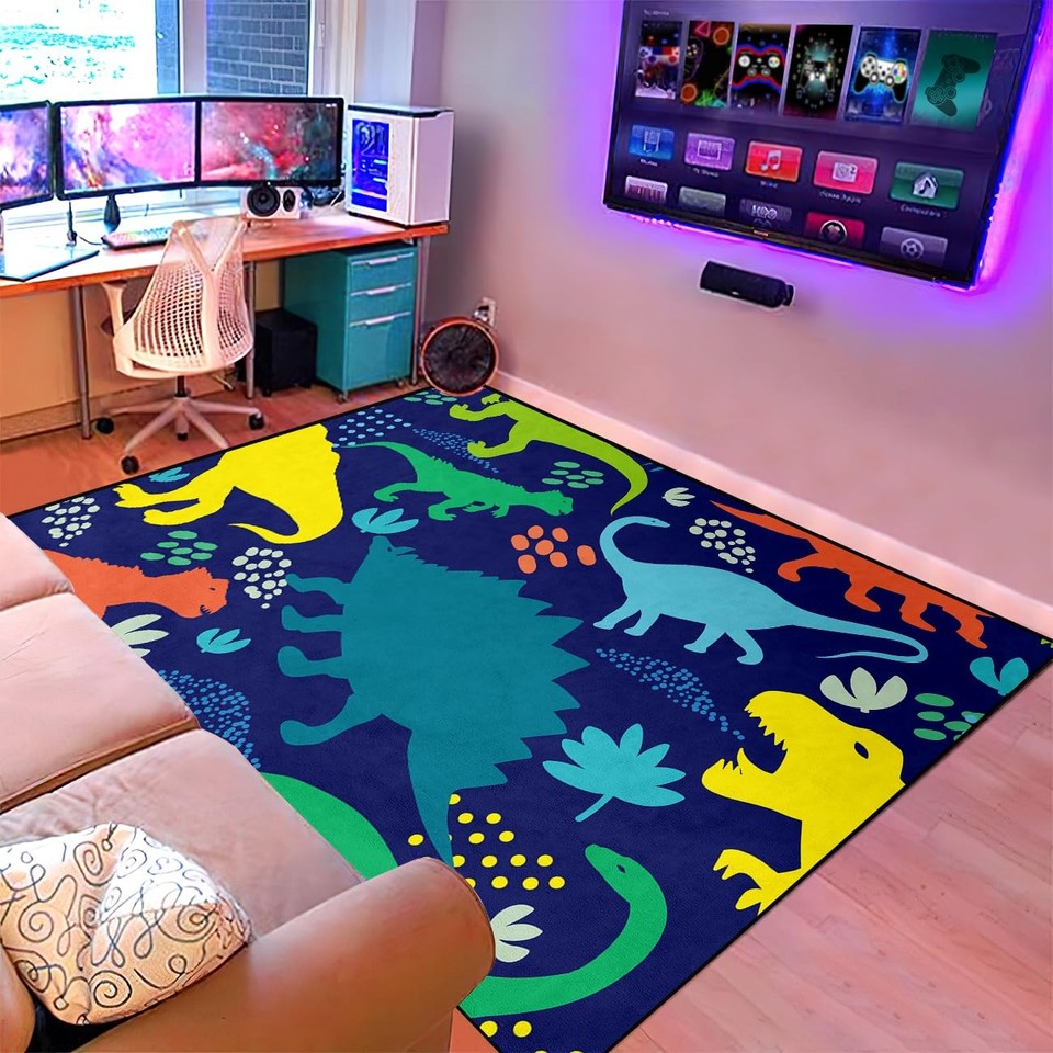 Dinosaur Rug - Dinosaur Rugs for Boys Bedroom Cartoon Dino Carpet for ...