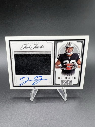 2019 National Treasures Crossover Rookie GU Patch Autograph Josh Jacobs ...