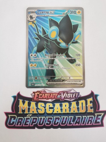 Carte Pokemon LUXRAY 195/167 EX Full Art FA EV06 Ecarlate et Violet TWM ...