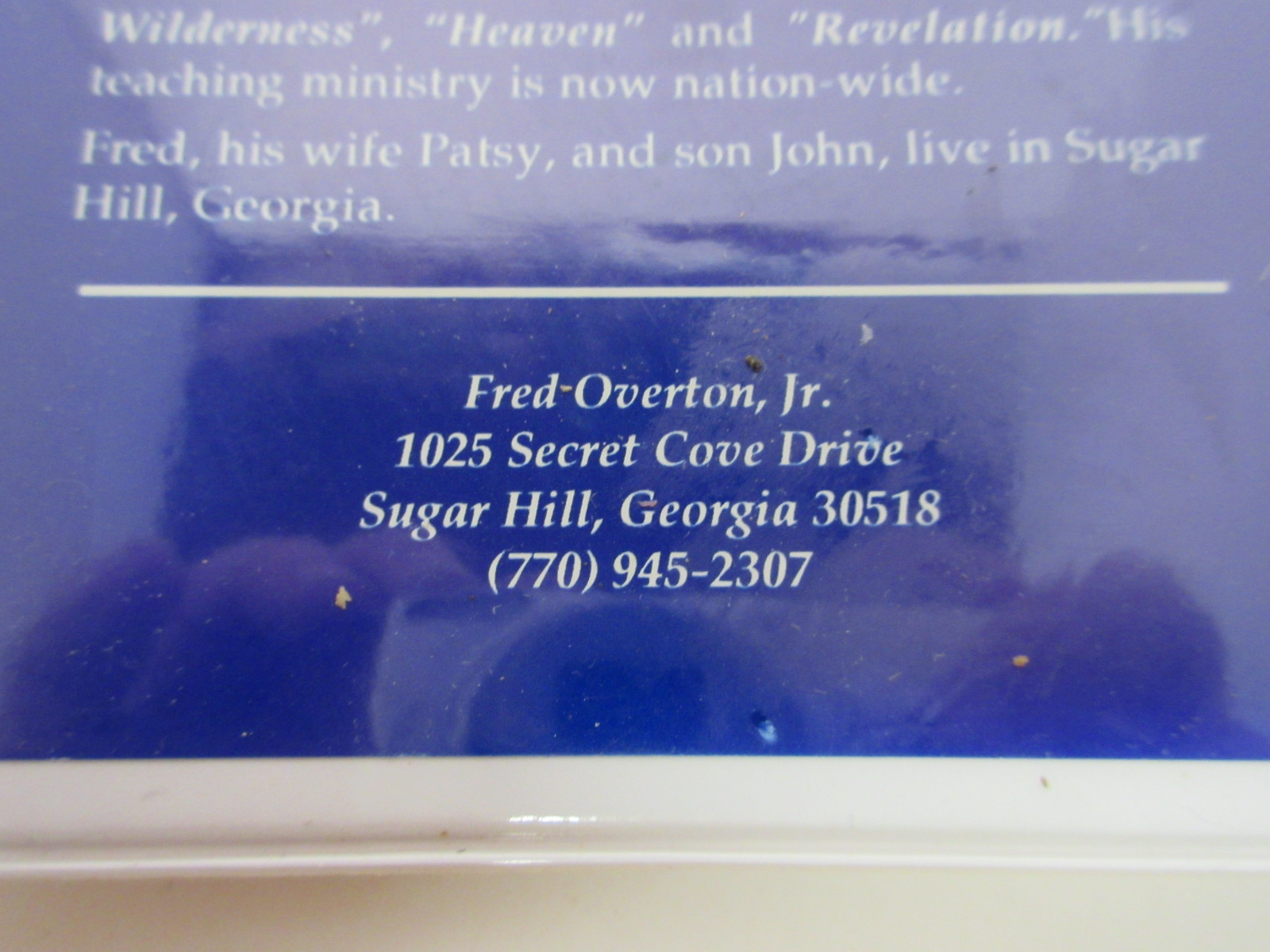 Excellent Working Audio Book the tablenacle in the wilderness Fred ...