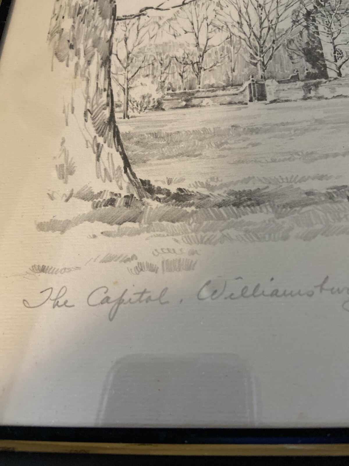 The Capital Williamsburg VA Framed Pencil Drawing Print Charles Overly ...