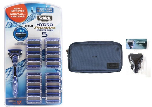 Schick Hydro Premium 5 1 Razor Handle +17 Cartridges Refills + Pouches ...