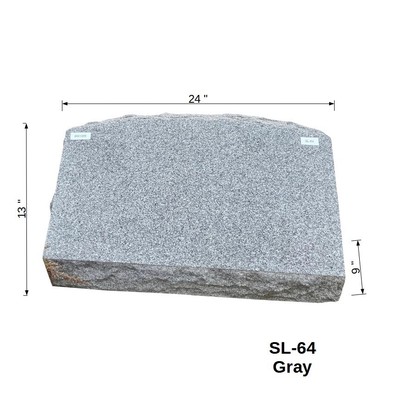 Gray Granite Slant Monument Headstone Grave (24x13x9) SL-64 | eBay