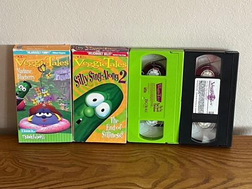 VeggieTales VHS Tapes Lot of 4 Children Christian Family Values Veggie ...