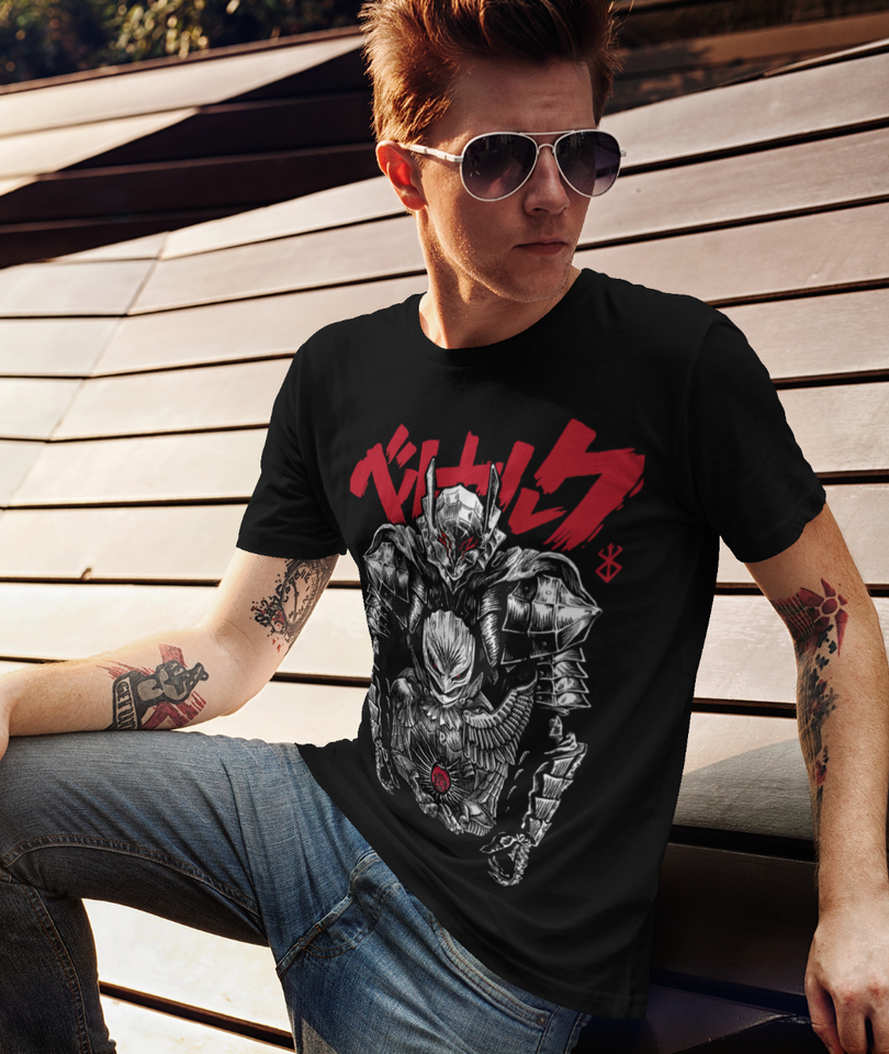 Berserk T-shirt Manga Strip Guts Berserker Armour Anime shirt T-Shirt ...
