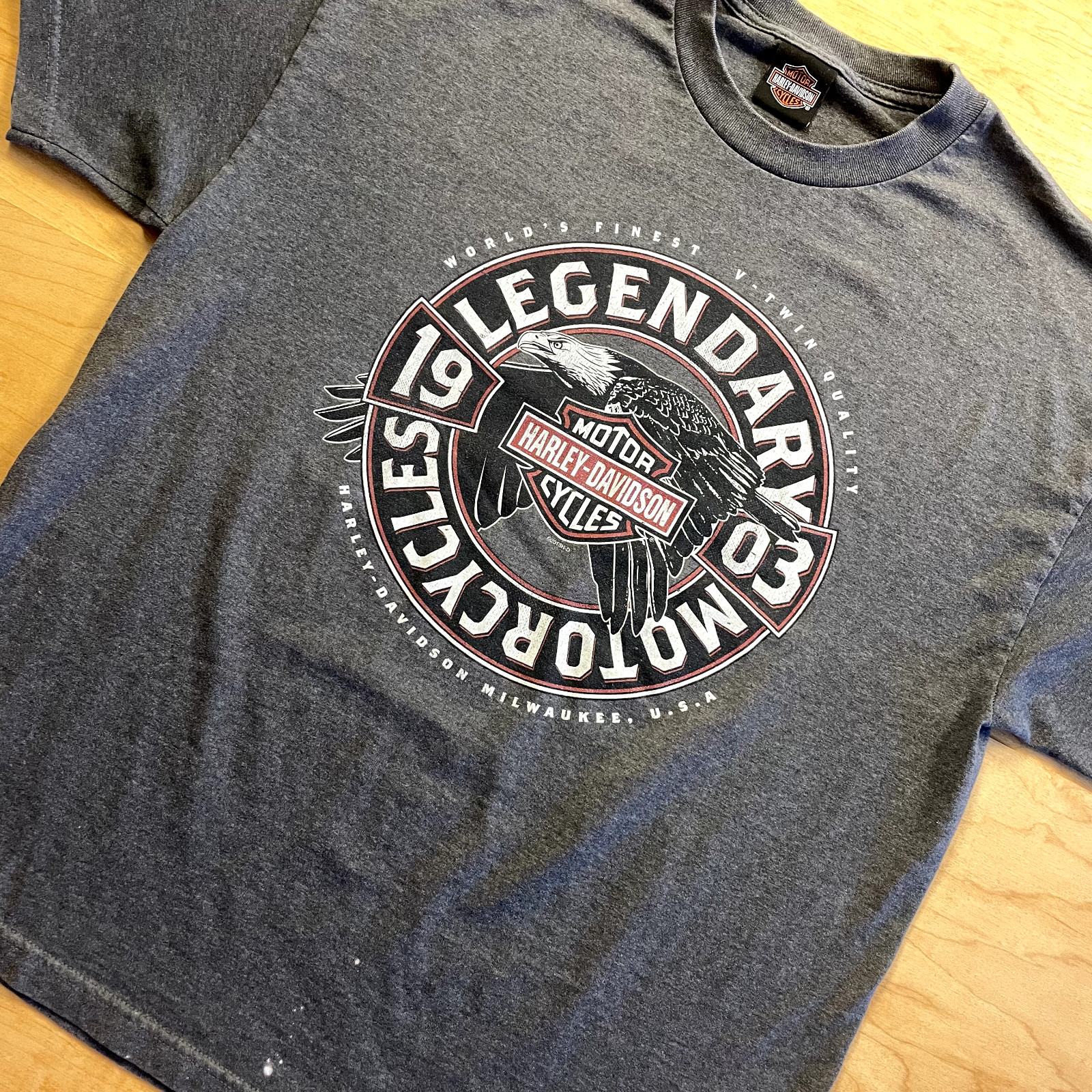 Harley Davidson Legendary Motorcycles Gray 2XL Short … - Gem