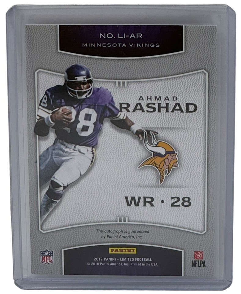 Ahmad Rashad 2017 Panini Limited Football Limited Ink #03/35 Auto Card ...