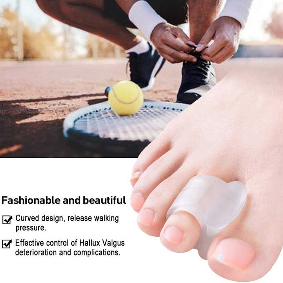 1pair Toe Correction Pad Washable Transparent Toe Eversion Fixer Foot ...