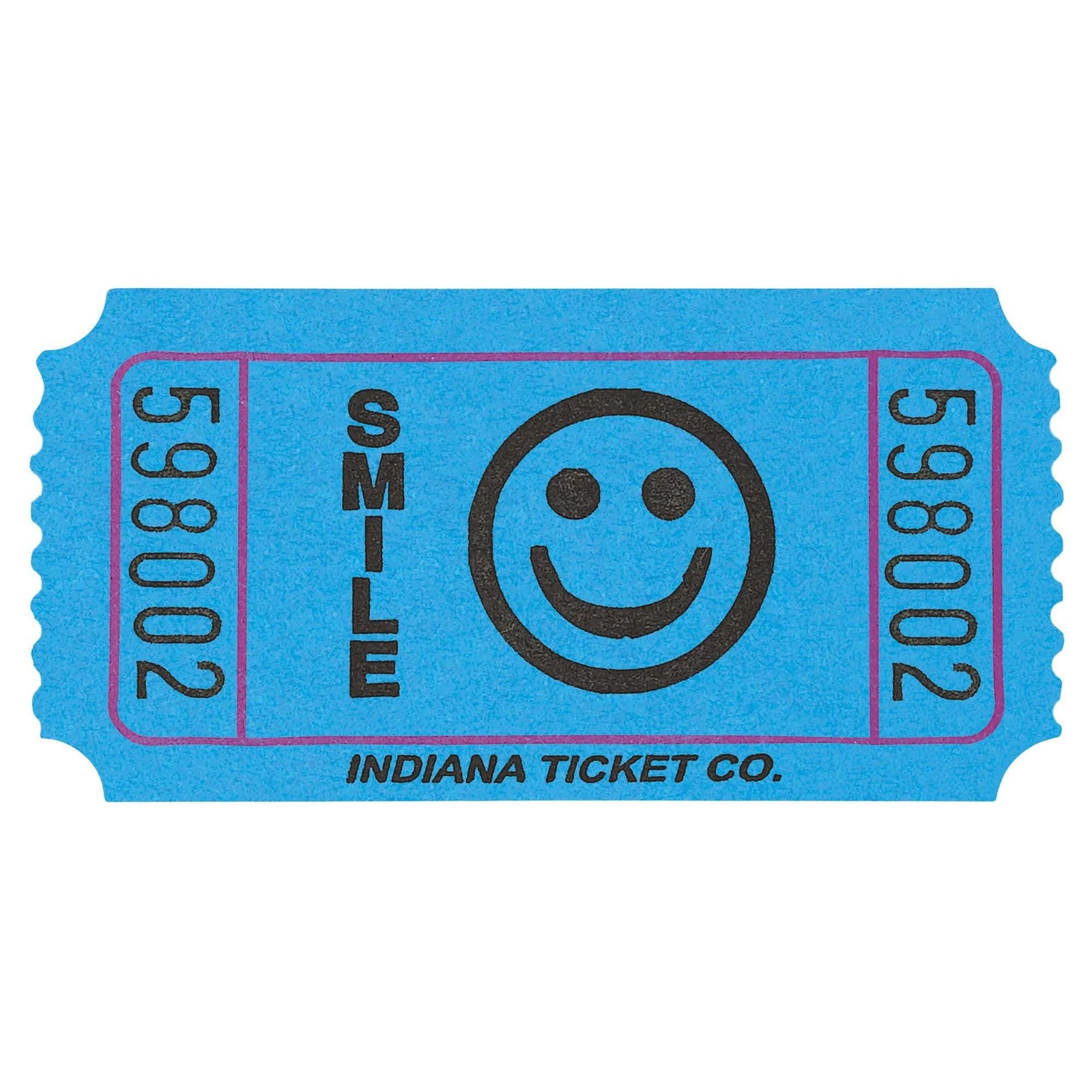 Amscan 341330 Raffle Blue Smiley Ticket Roll, 1" X 2" | eBay