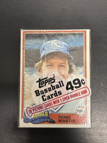 1981 Topps Baseball 28 Card Cello Pack - Reno’s Martin On Front SEALED ...
