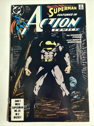 1989 DC Comics Superman Feat. In Action Comics Issue #644 Comic Book ...