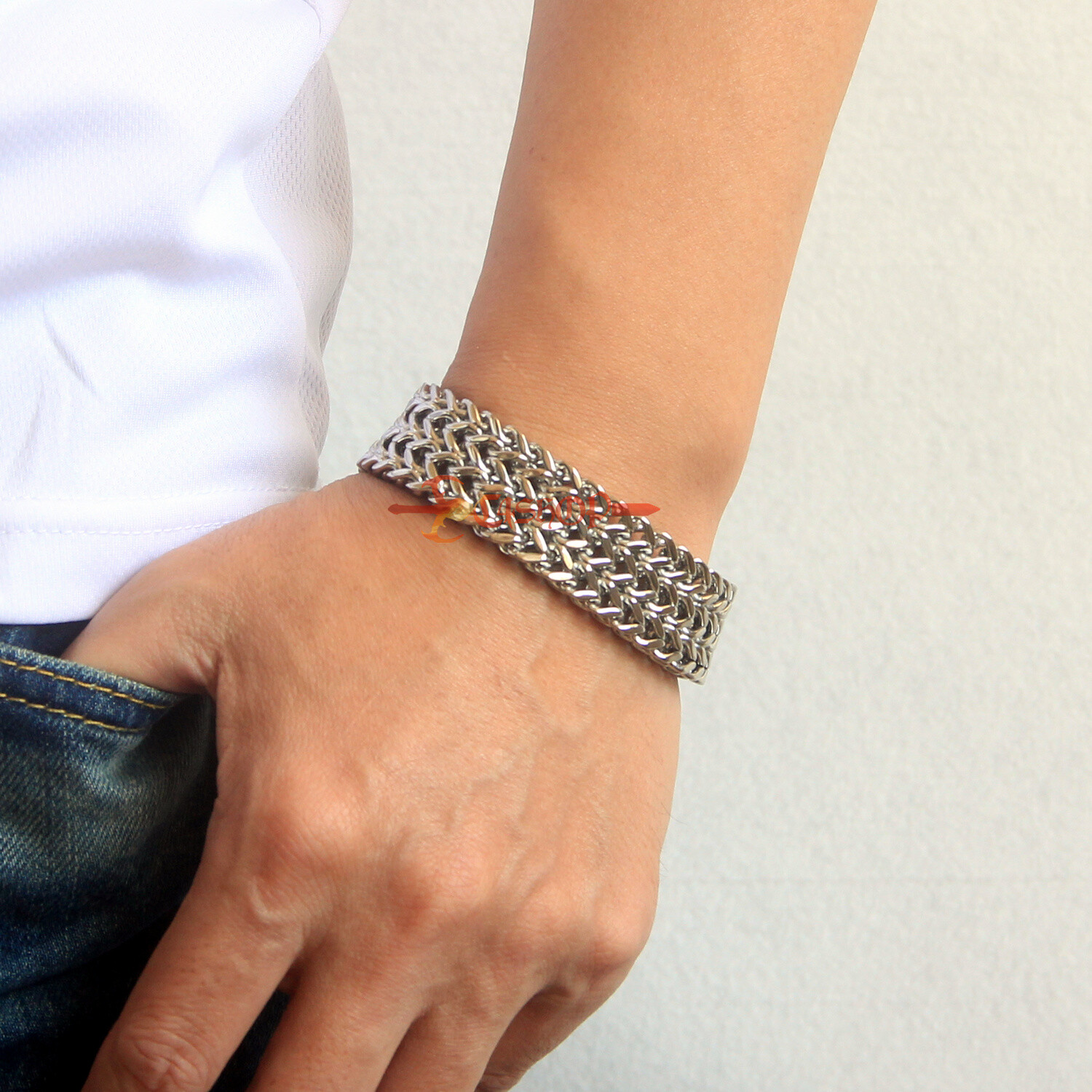Men's Women's Franco Snake Curb Cuban Link Chain Sliver Stainless Steel ...