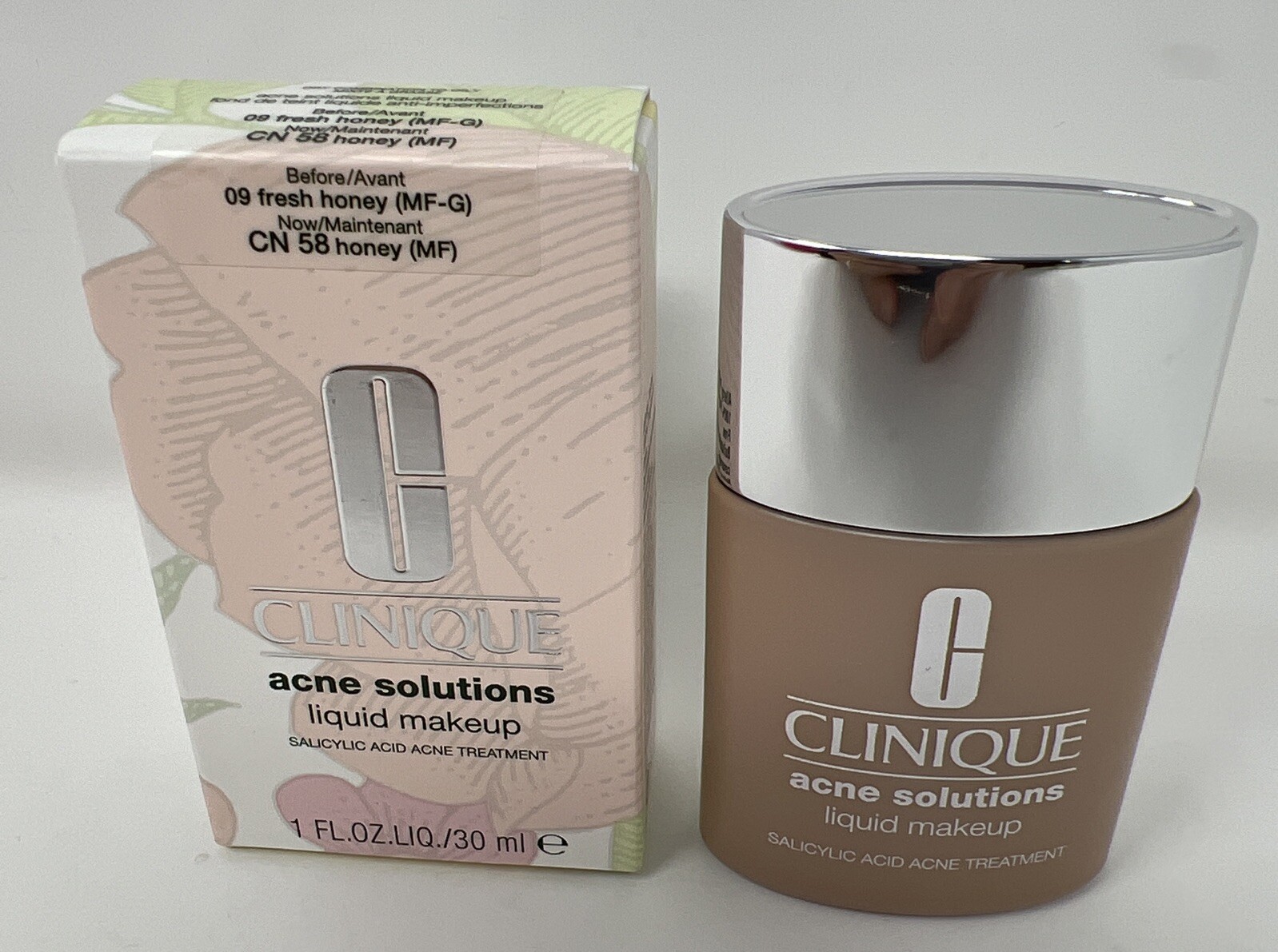 Clinique Acne Solutions Liquid Makeup, CN58 Honey 1 oz MN 7 | eBay