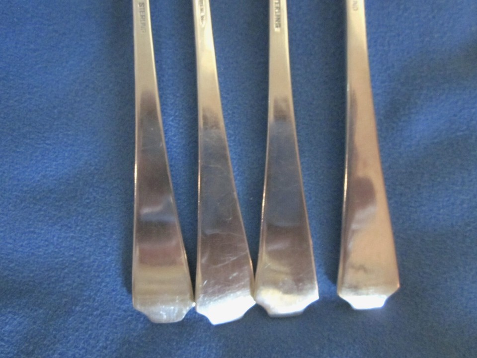 4 Devonshire by Birks Sterling Silver Dessert/Salad Forks - 5 7/8"- No ...