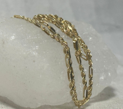 14K Yellow Gold Necklace 5.7g Fine Jewelry 24.5'' Chain Box Clasp | eBay