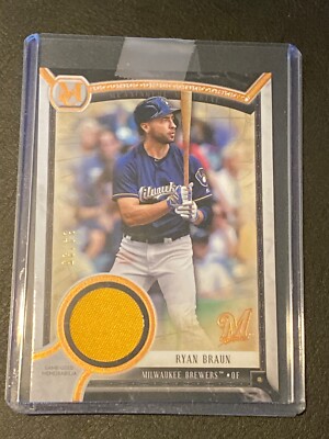RYAN BRAUN 2018 Topps Museum Collection Meaningful Material Patch Relic ...